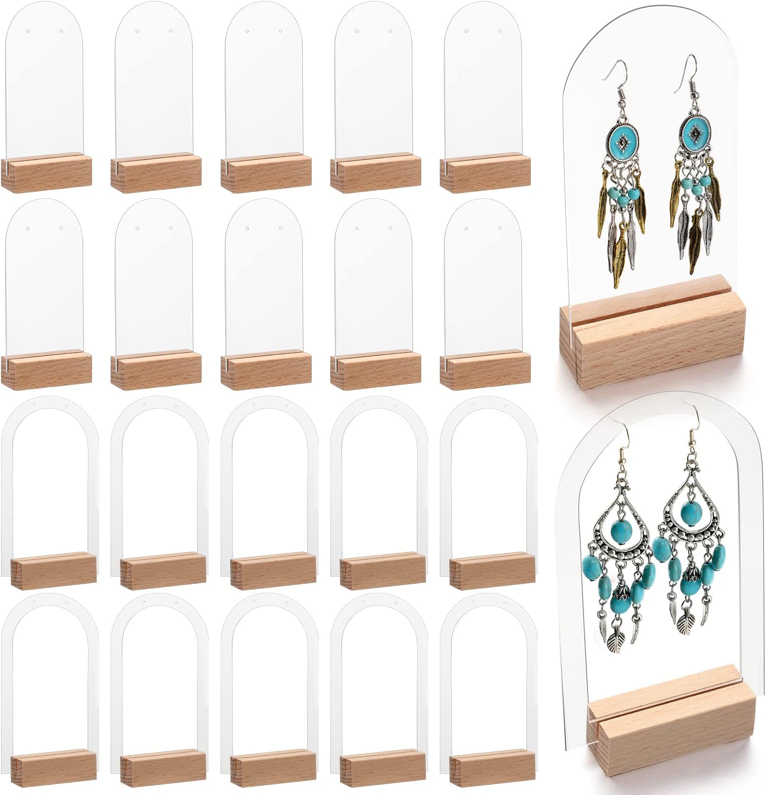Amazon.com: Yulejo 48 Pieces Acrylic Earring Display Stand Jewelry ...