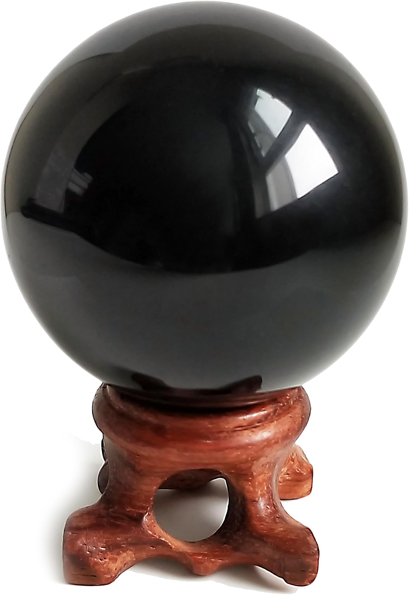 Amazon.com: Amlong Crystal 3 inch (80mm) Black Crystal Ball with ...