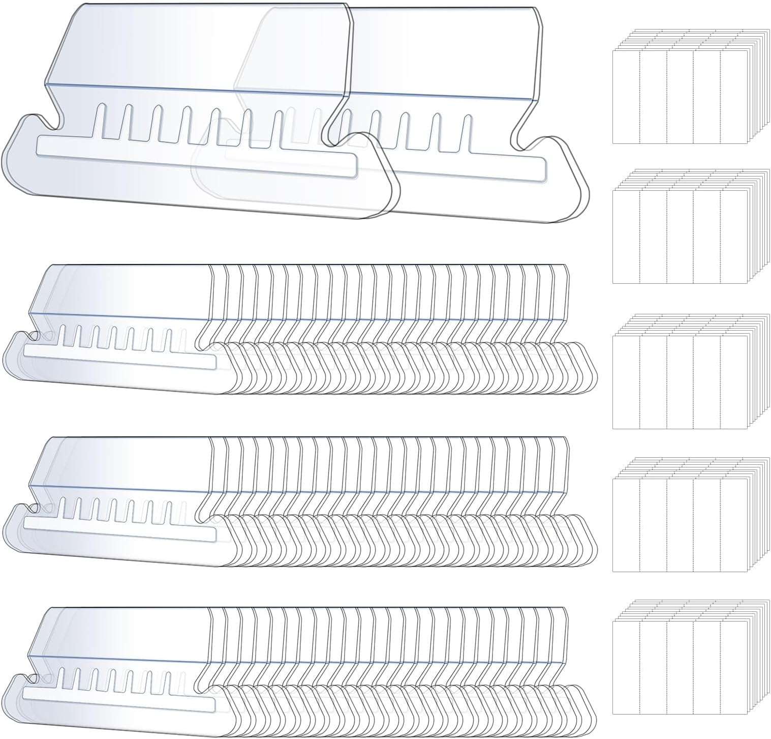 Amazon.com : 50 Set Hanging File Folder Tabs, Clear Plastic Hanging ...