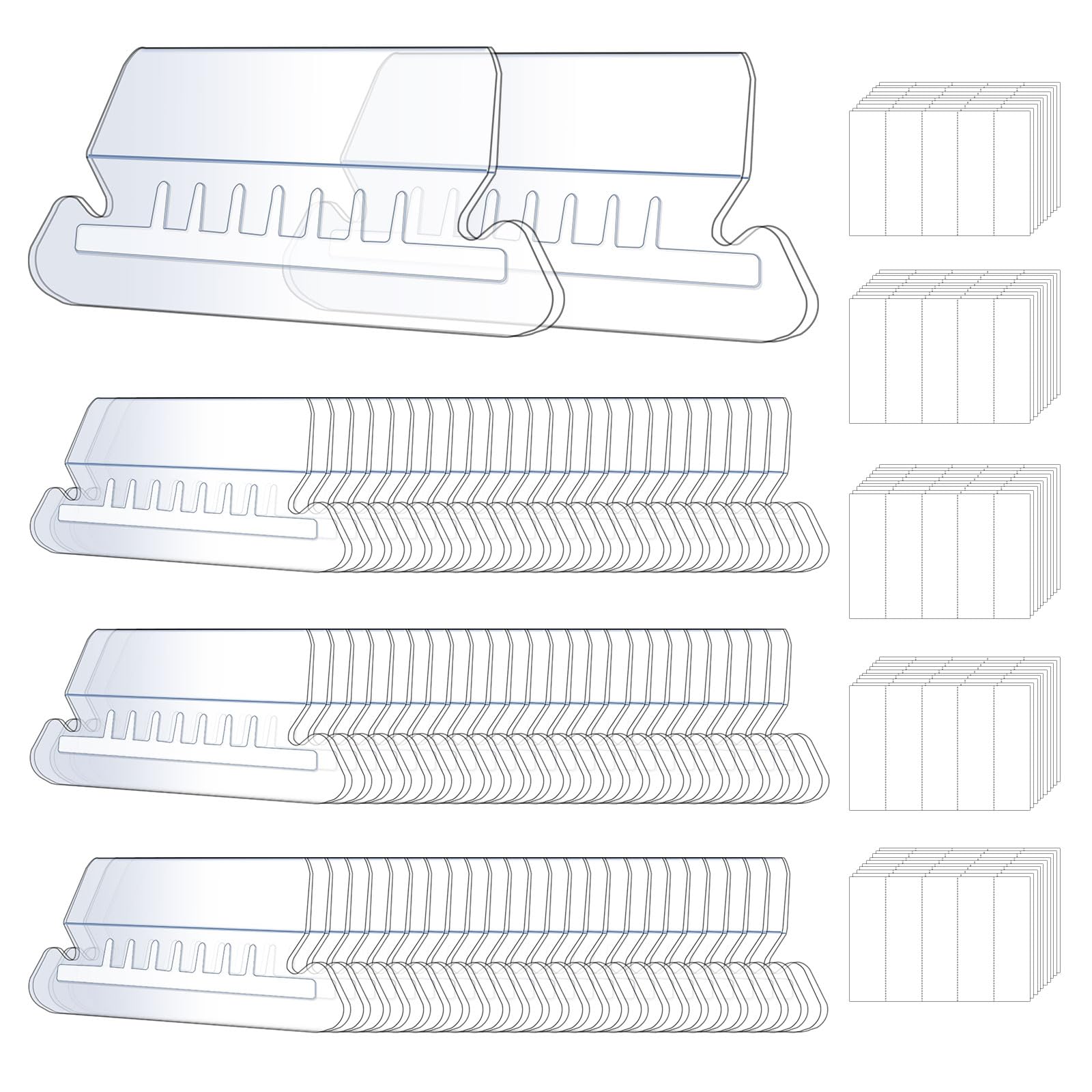 Amazon.com : 50 Set Hanging File Folder Tabs, Clear Plastic Hanging ...