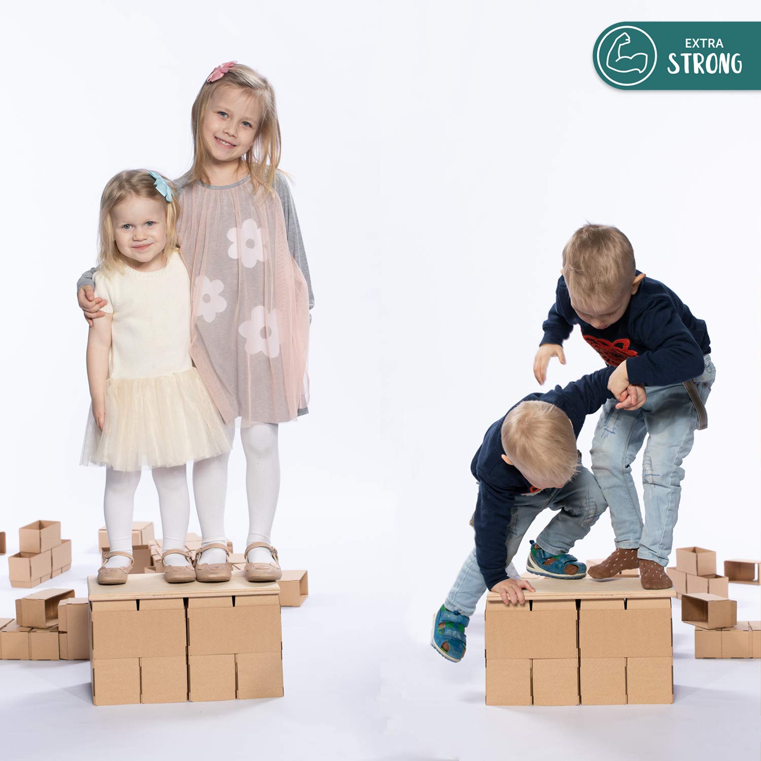 Buy GIGI Bloks XXL Cardboard Building Blocks DIY Playhouse | Mega Fort ...