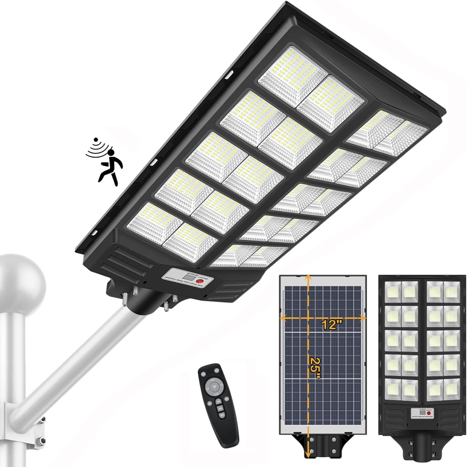600W Solar Flood Street Lights Outdoor,Solar Security Lights 30000 ...
