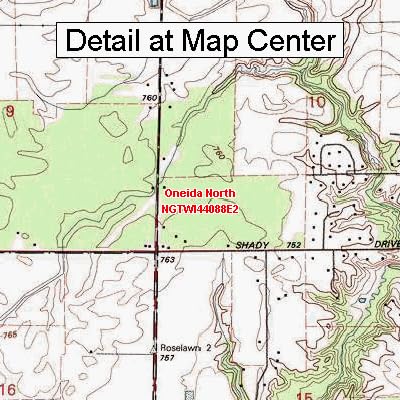 Amazon.com : USGS Topographic Quadrangle Map - Oneida North, Wisconsin ...