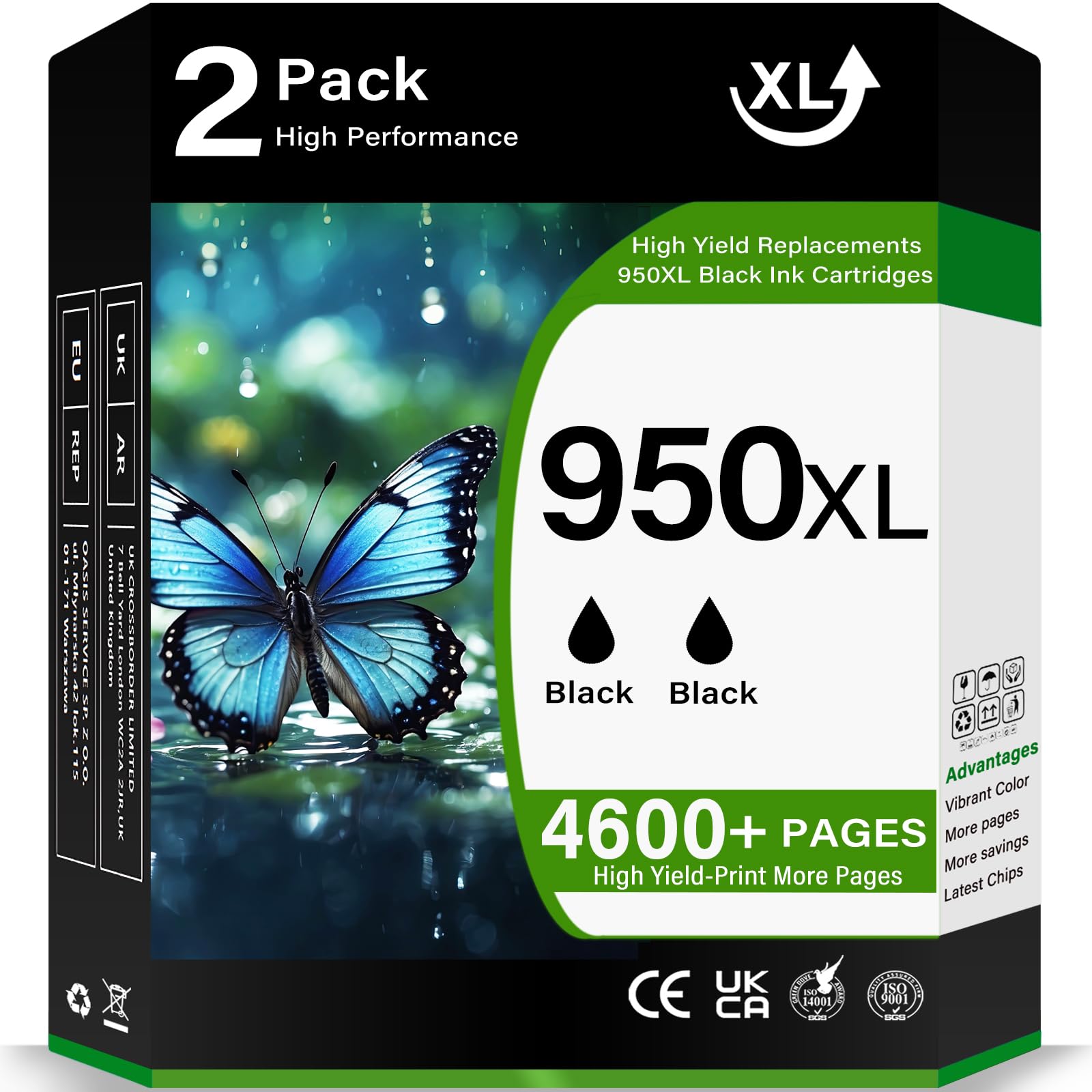 Amazon.com: 950XL Ink Cartridges Replacement for HP 950 Black Ink ...