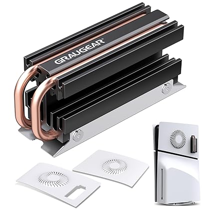 Amazon.com: GRAUGEAR PS5 Slim M.2 SSD Cooling Pack, Ventilation PS5 ...