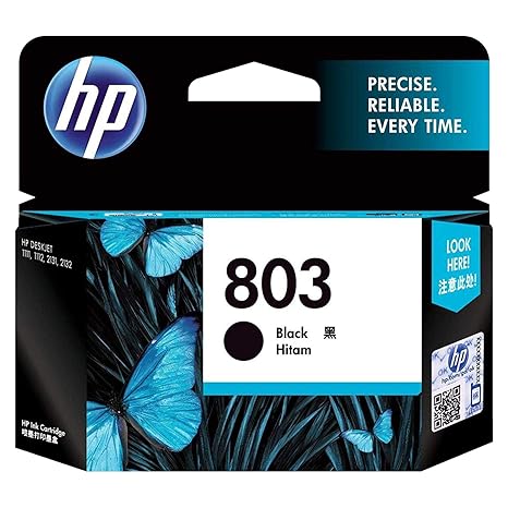 HP 803 Small Black Original Ink Cartridge : Amazon.in: Computers ...