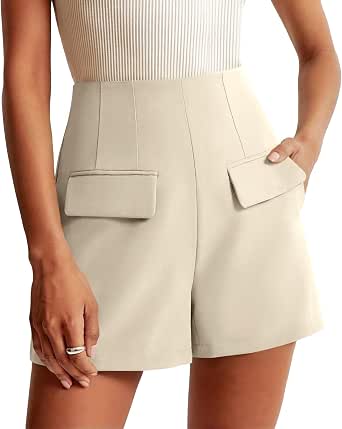 KIRUNDO Shorts for Women Dressy Casual 2026 Summer Elastic High Waisted ...