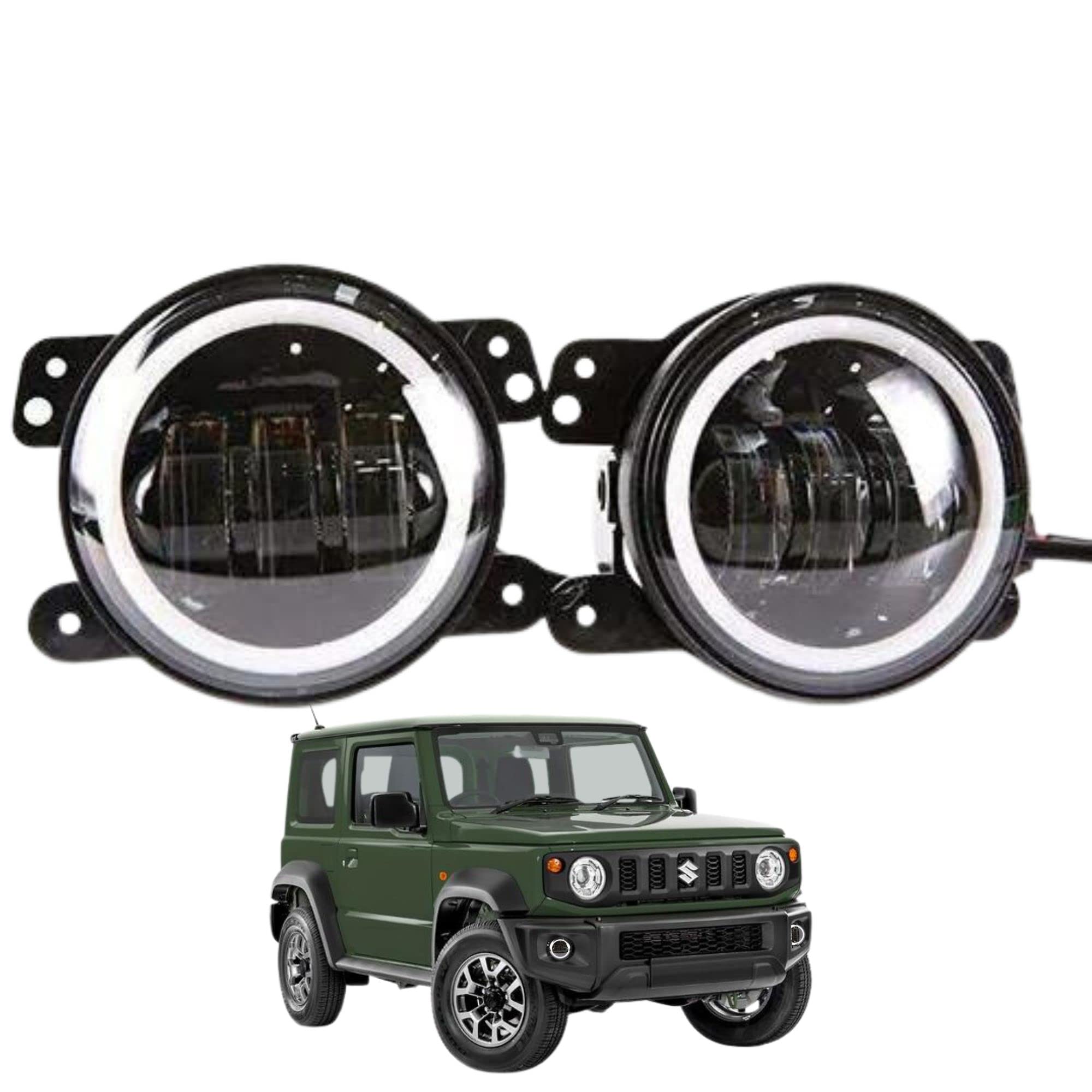 Jimny Mall Suzuki Jimny Front Black Led Fog Lamps Rings | Desertcart INDIA