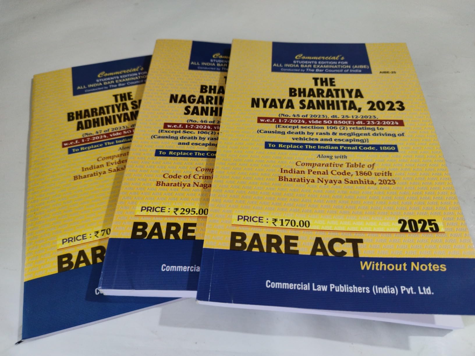 Buy Combo AIBE NEW CRIMINAL LAWS ( BNS, BNSS & BSA ) 3 Books set ...