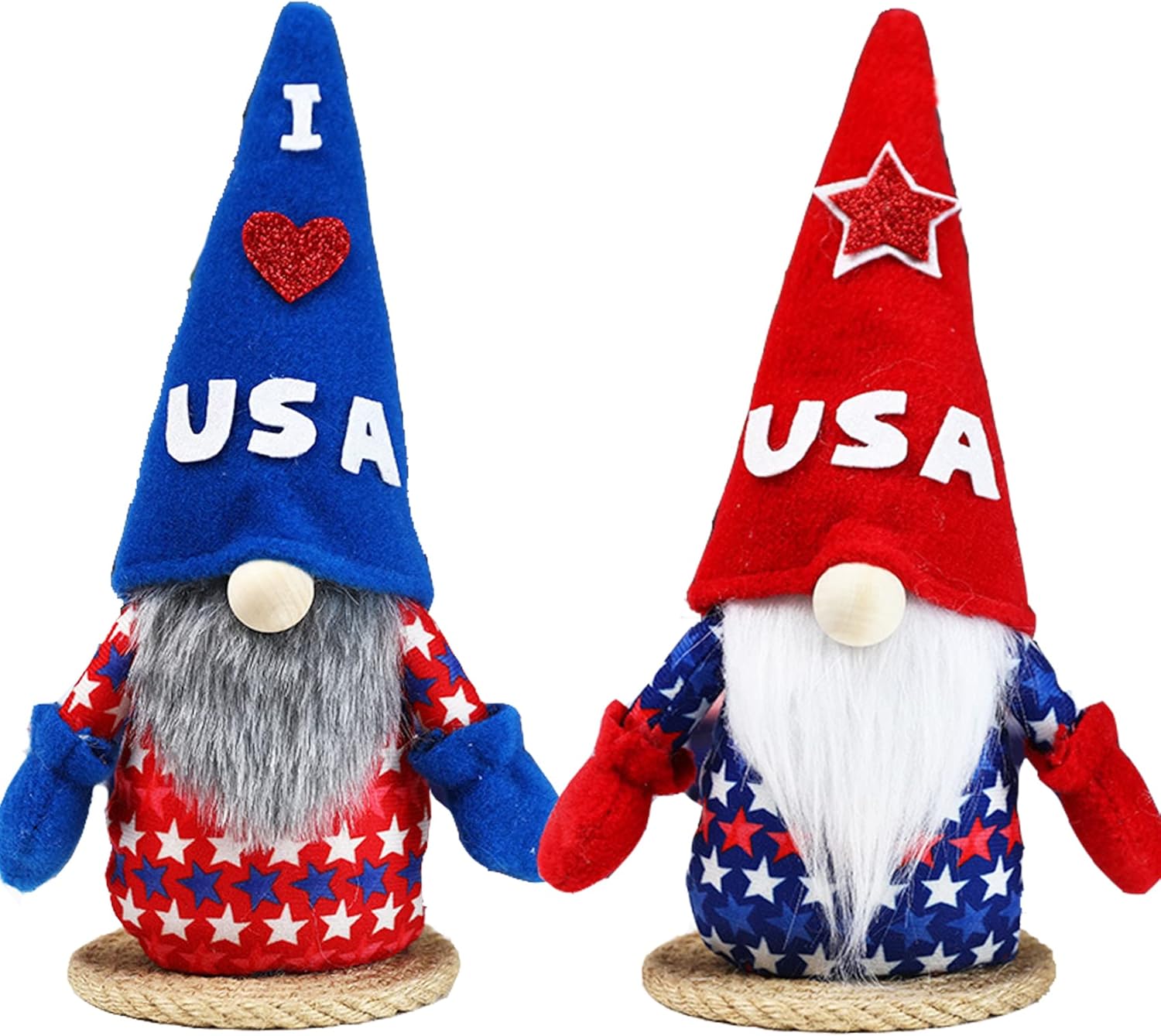 Amazon.com: LVLFOR 2Pcs Presidents Day 4th of July Gnome, Patriotic ...