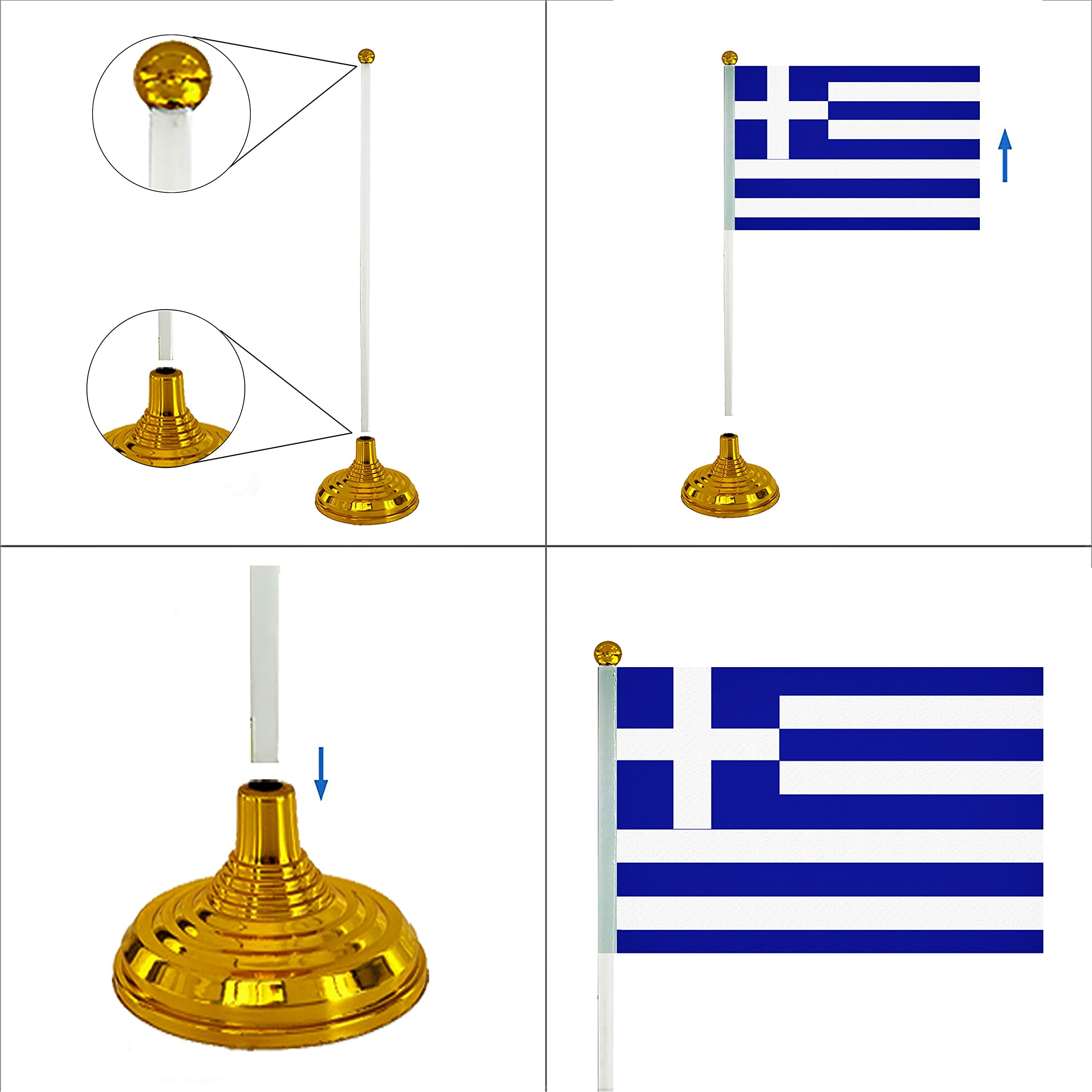 Snapklik.com : ZXvZYT Greece Flag Greek Desk Flag Small Mini Greek ...