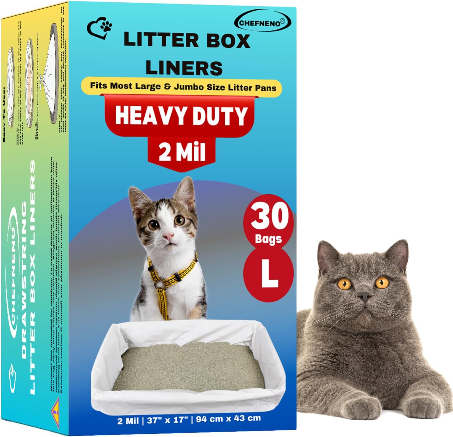 Amazon.com : Fresh Step Drawstring Large Litter Box Liners | Heavy Duty ...