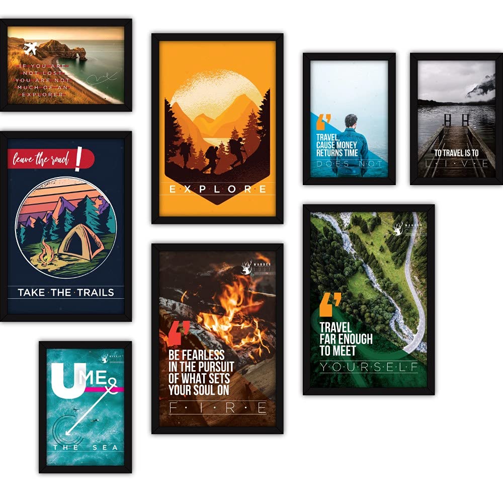 FATMUG Synthetic Framed Wall Paintings For Room Home Decor - Travel ...