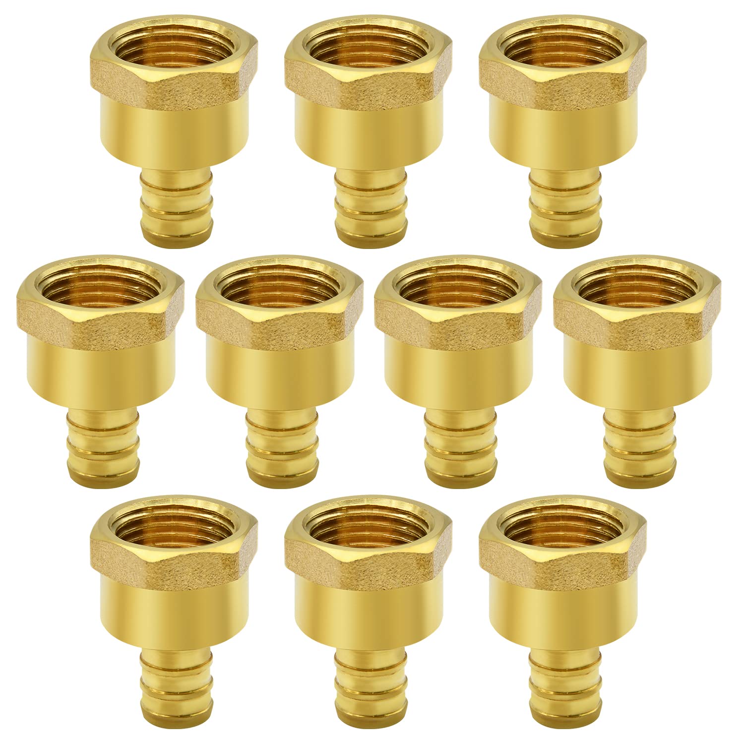 Amazon.com: 10pcs PEX 1/2" x 1/2" NPT Female Fittings, PEX 1/2" x 1/2 ...