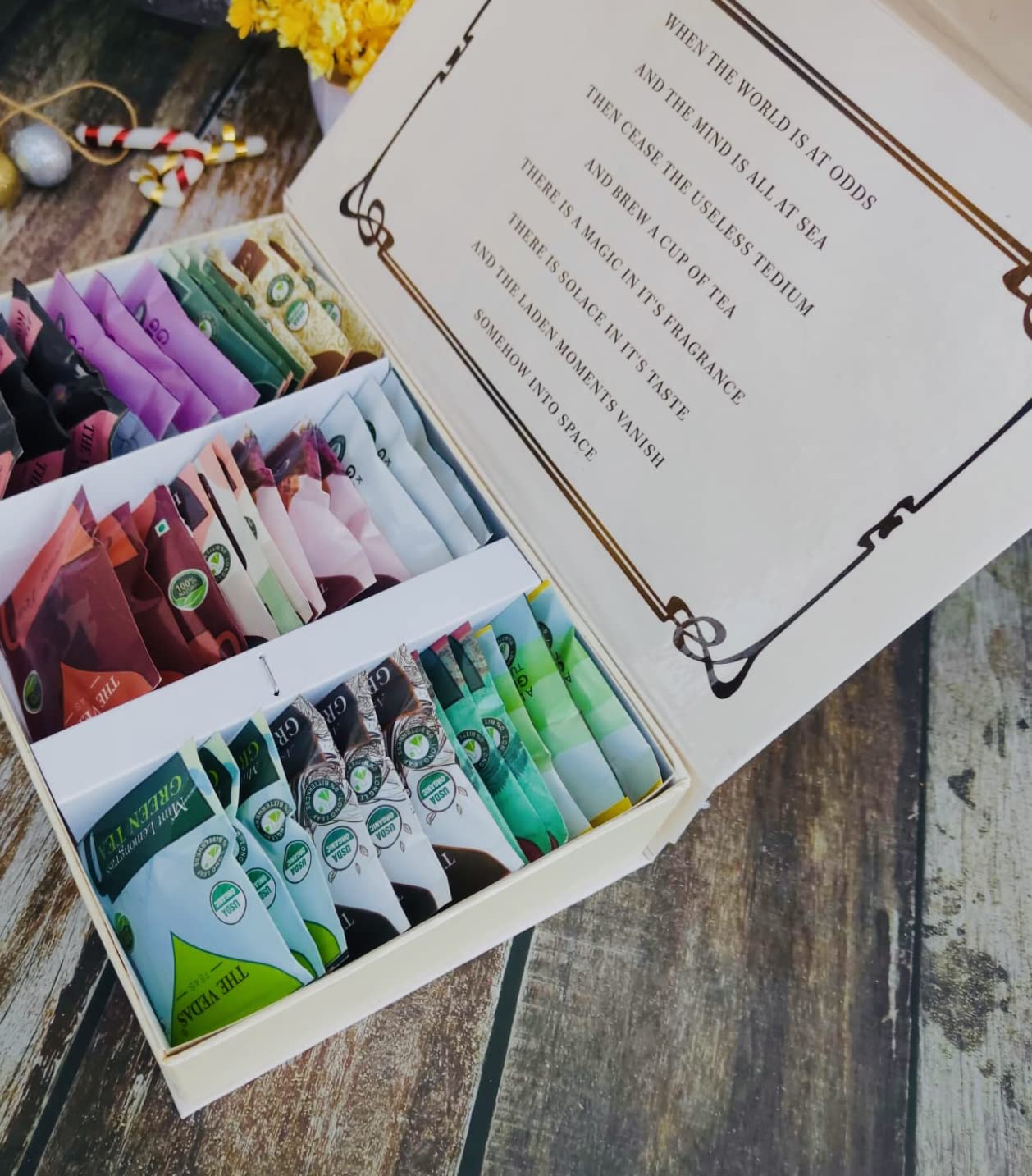 The Vedas Book Of Tea Gift Set | Assorted Tea Bags Gift Box | Gift ...