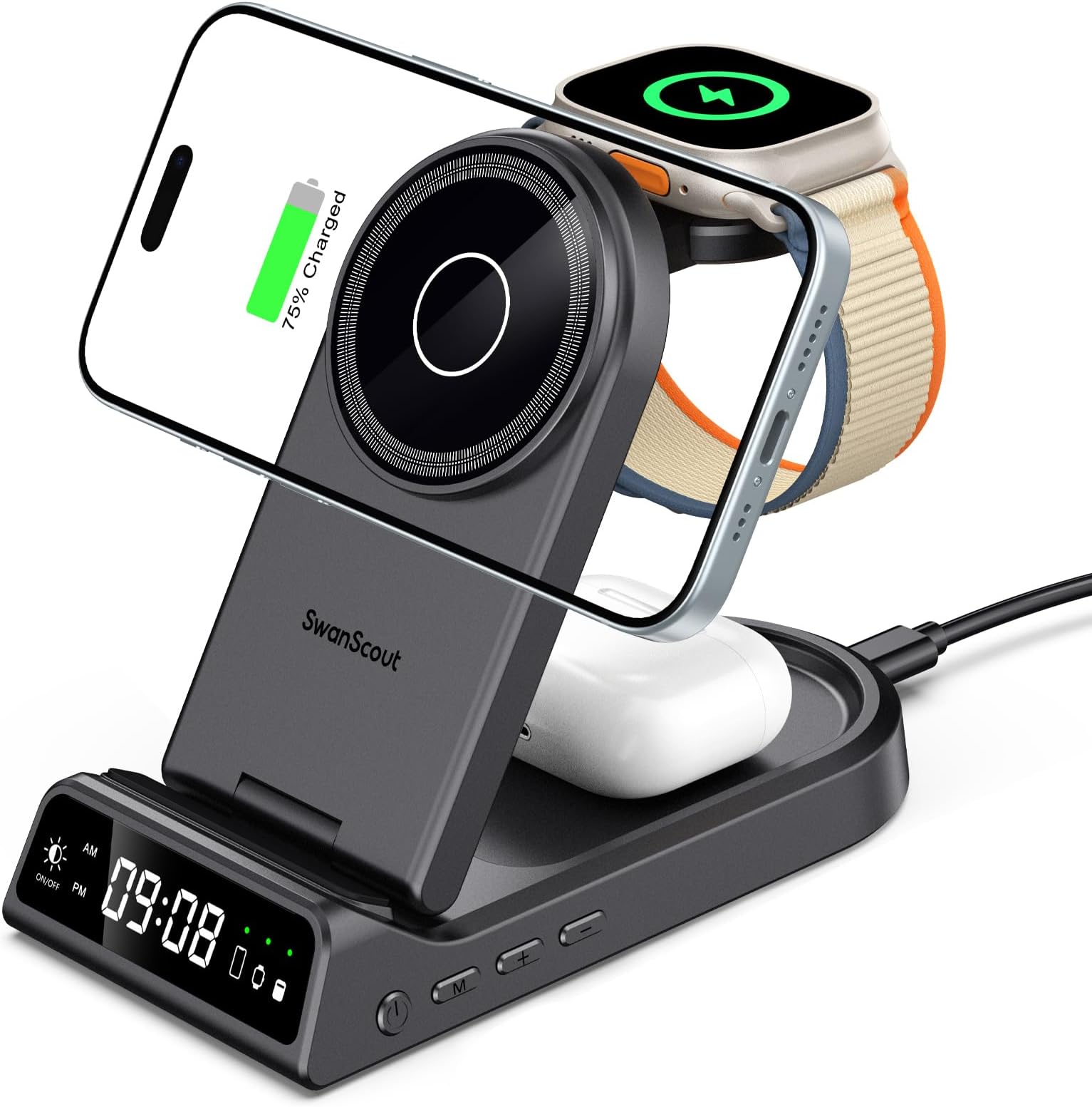 Chargeur sans Fil pour iPhone, SwanScout 703A, Station de Charge pour ...