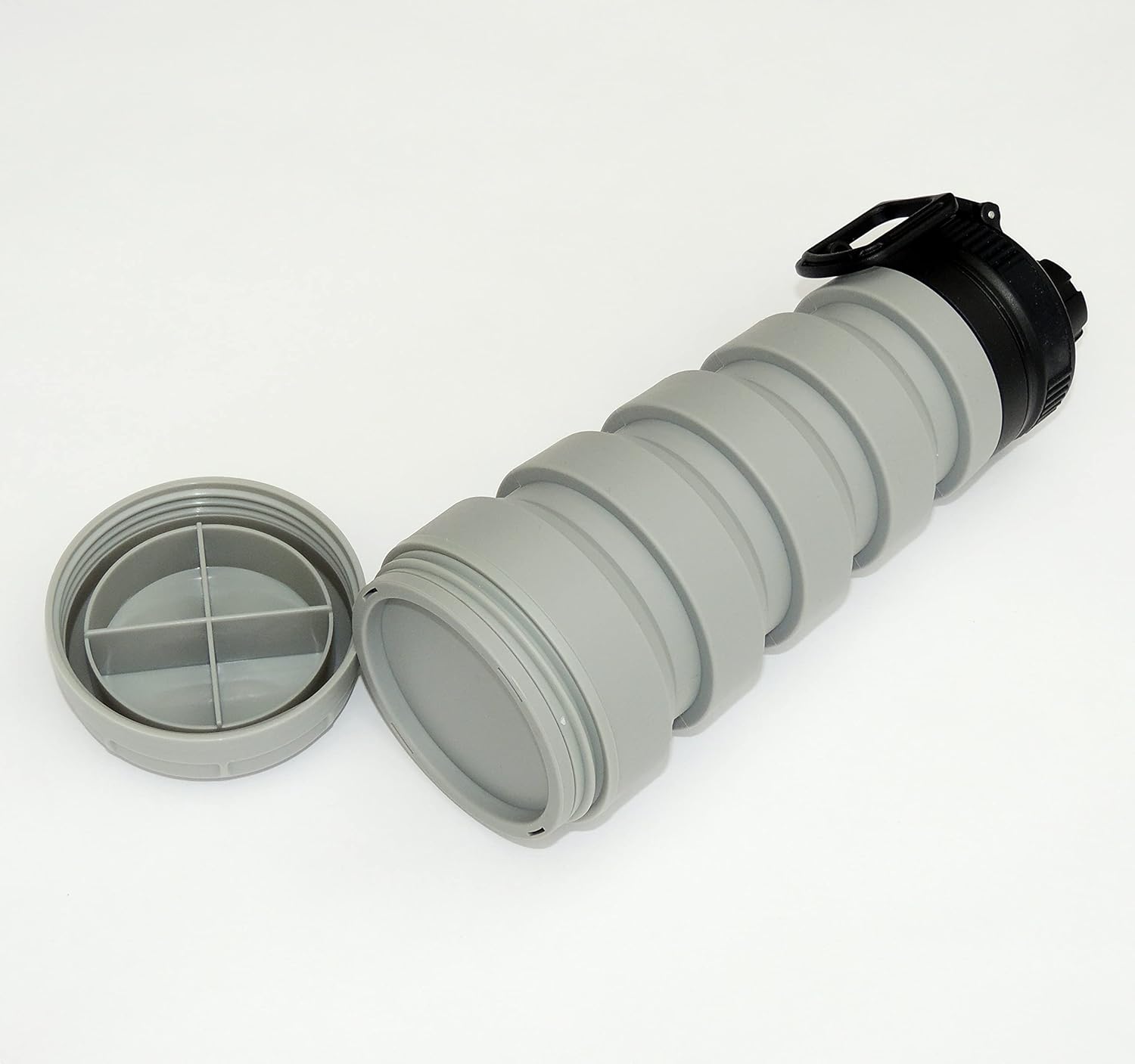 Amazon.com: Collapsible water bottle with discreet pill case in base ...