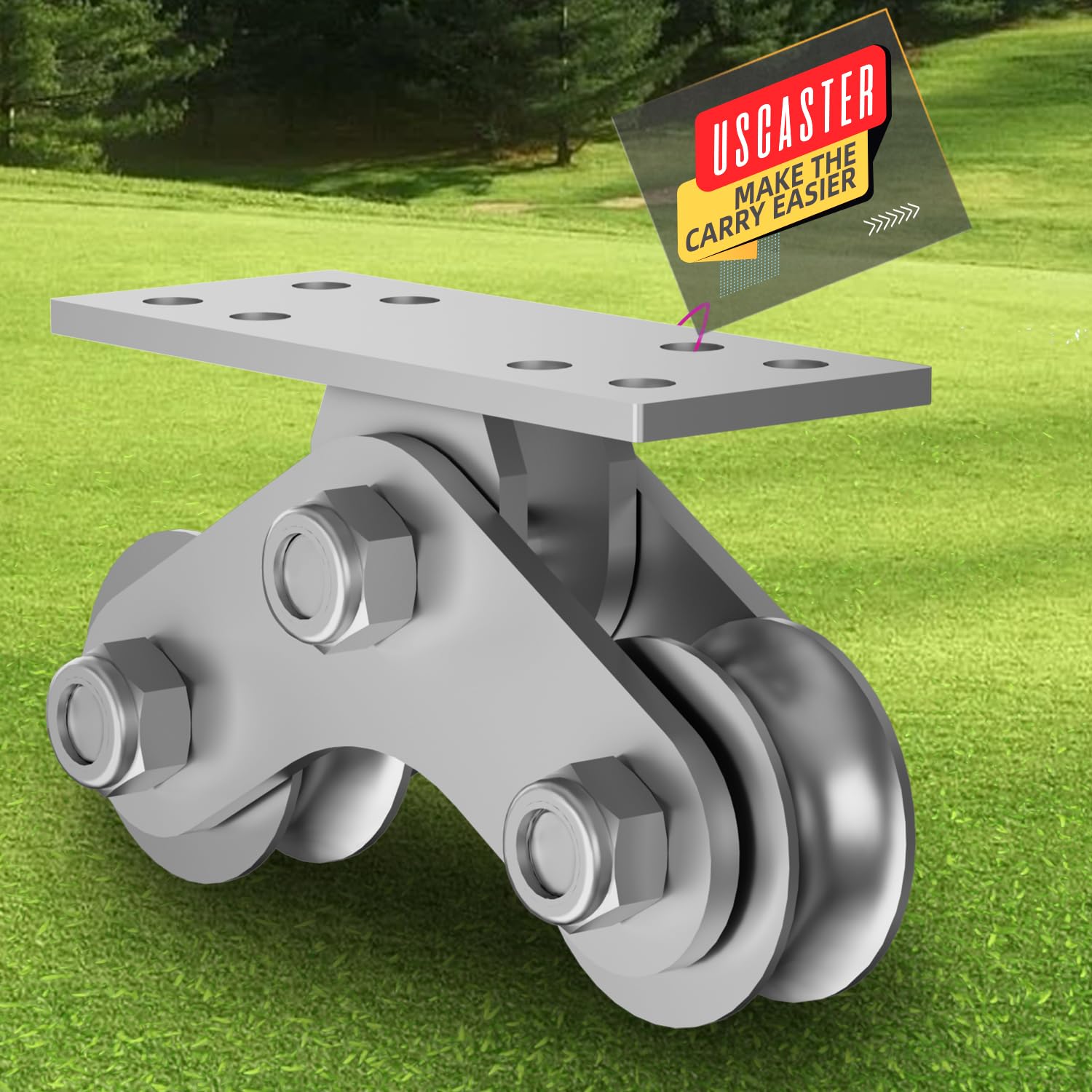 Snapklik.com : USCaster 2" Groove Wheel U Shaped Sliding Gate Caster ...