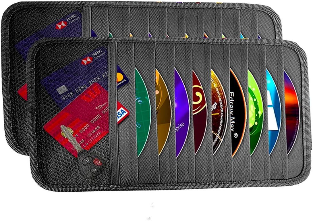 Amazon.com: lebogner Car Sun Visor CD Holder and Vehicle Organizer, 2 ...