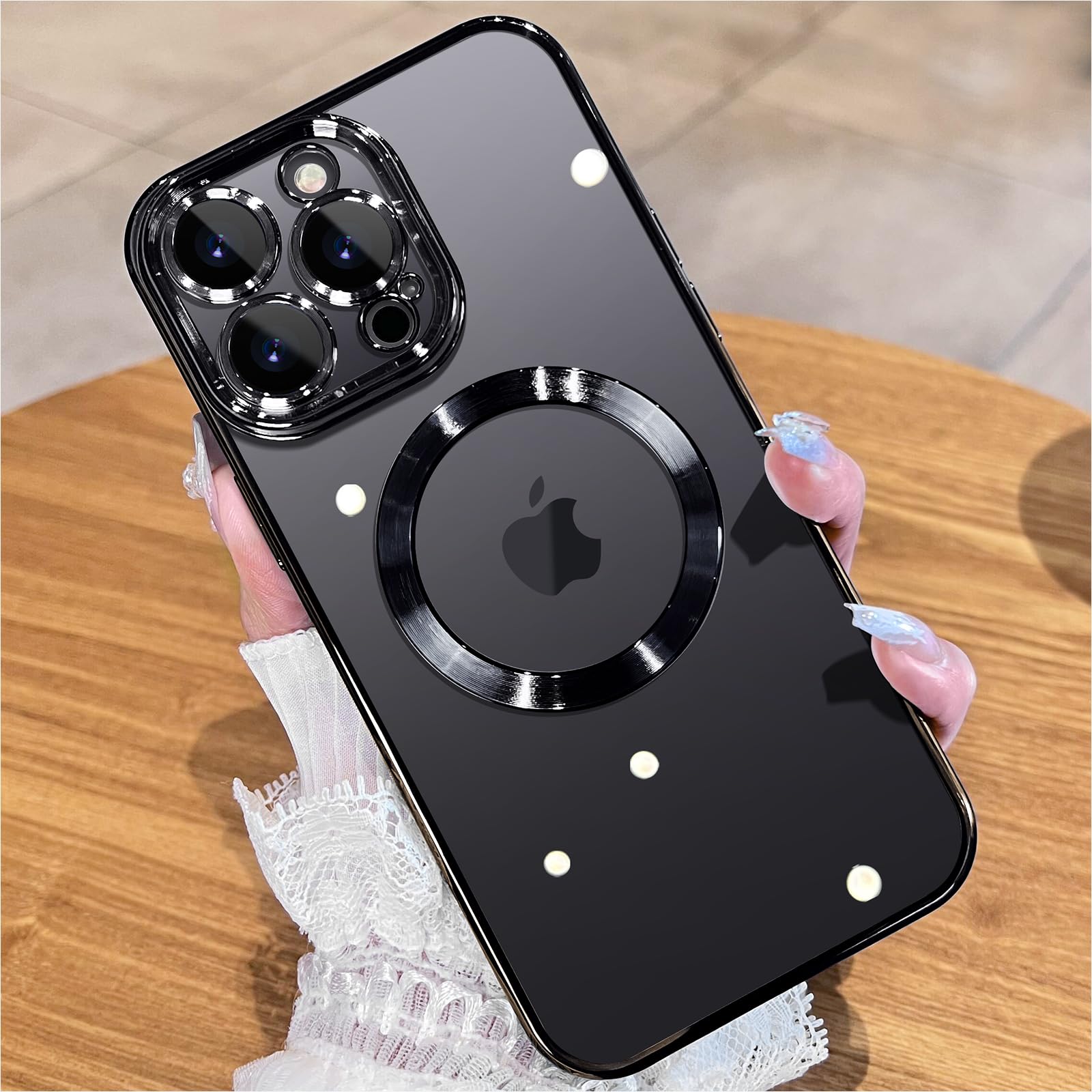 Amazon.com: JUESHITUO Magnetic Titanium Glossy for iPhone 15 Pro Case ...