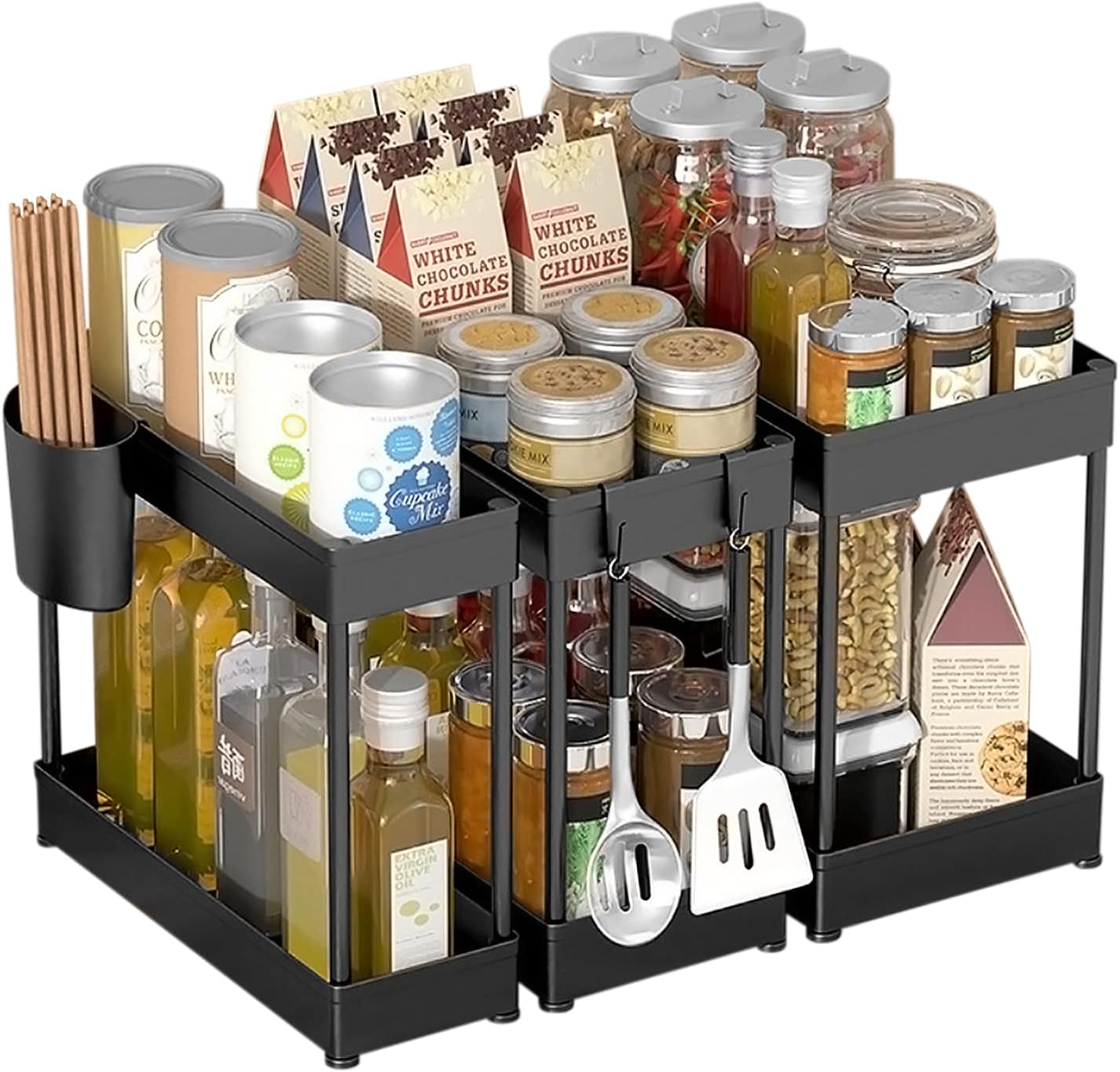 Amazon.com - Benss 3 Pack Under Sink Organizers and Storage, 2-Tier ...