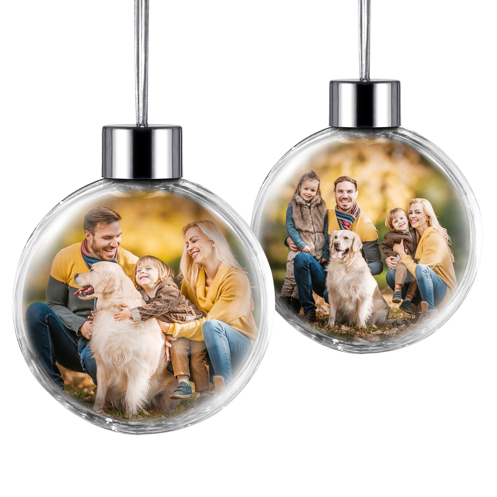 Amazon.com: Personalized Photo Christmas Ball Ornaments – Custom ...