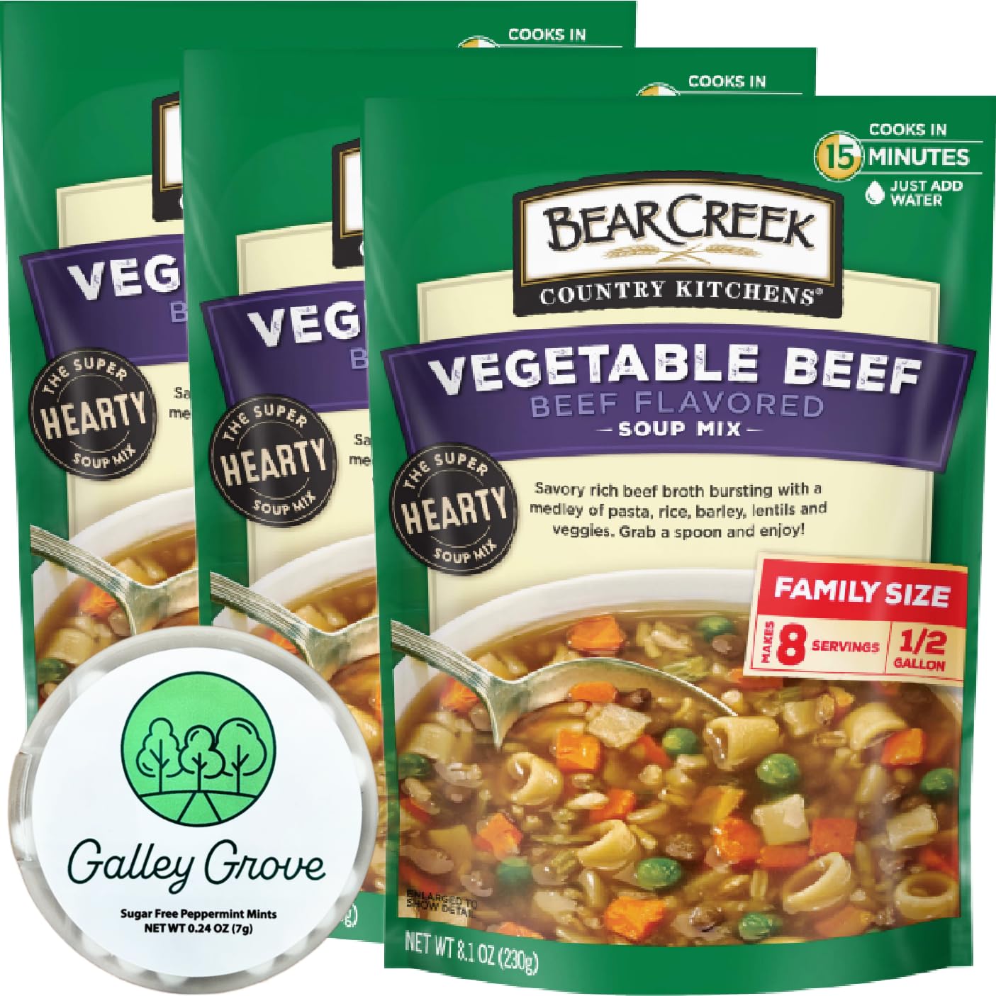 Amazon.com : Vegetable Beef Soup Mix Starter Kit From Bear Crk, Just ...