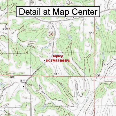 Amazon.com : USGS Topographic Quadrangle Map - Ripley, Mississippi ...