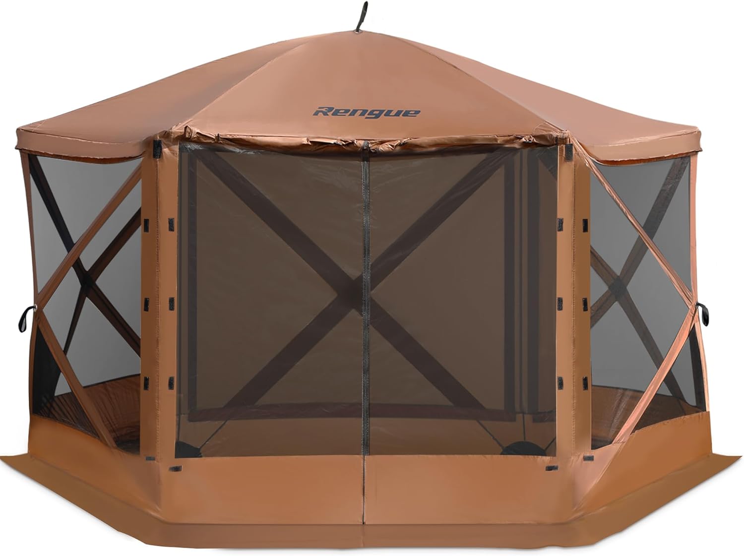 Amazon.com : Rengue 12x12ft Pop-Up Camping Canopy Gazebo, Screen Tent ...