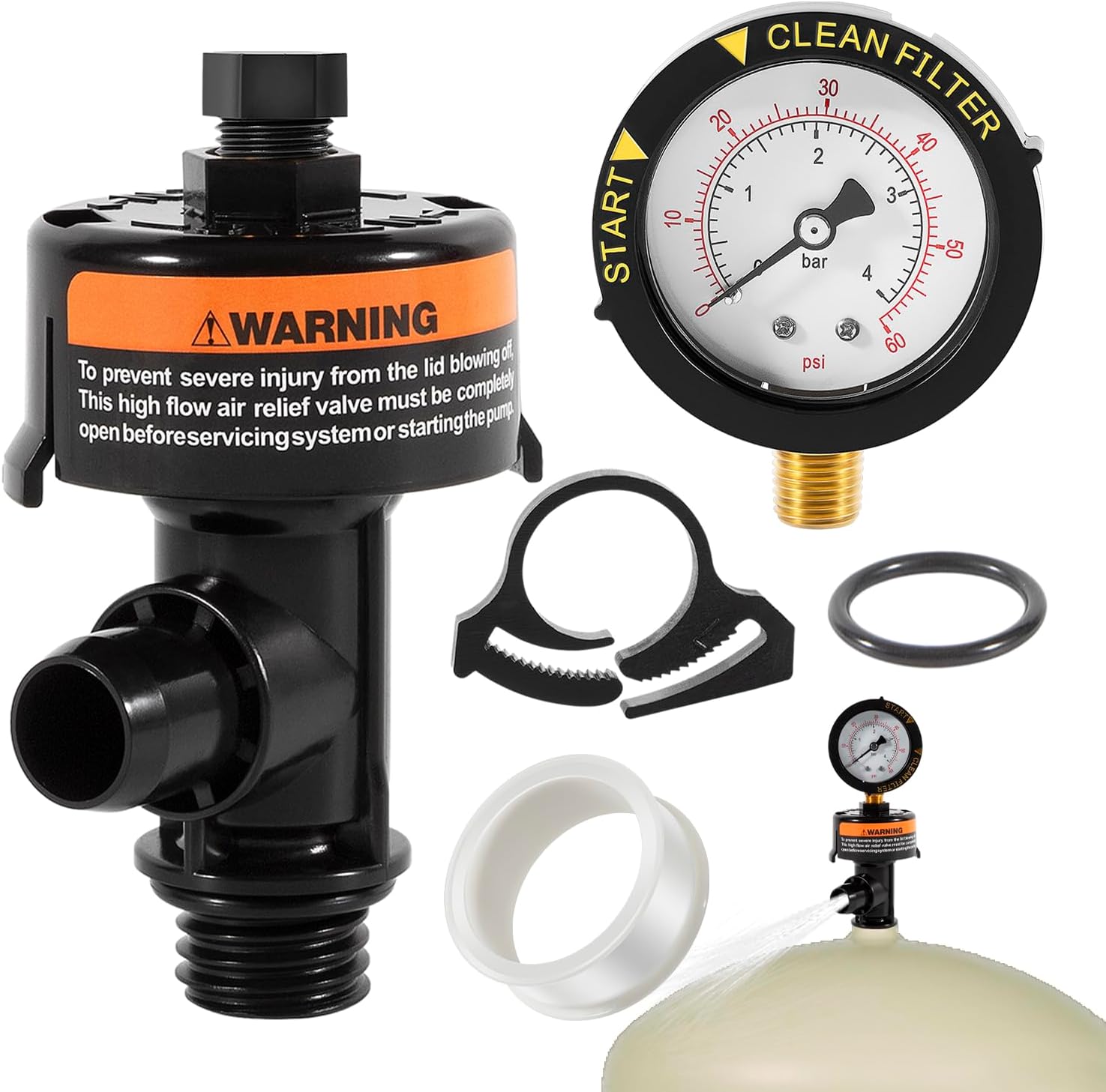 Amazon.com: 98209800 High Flow Manual Relief Valve Replacement with ...