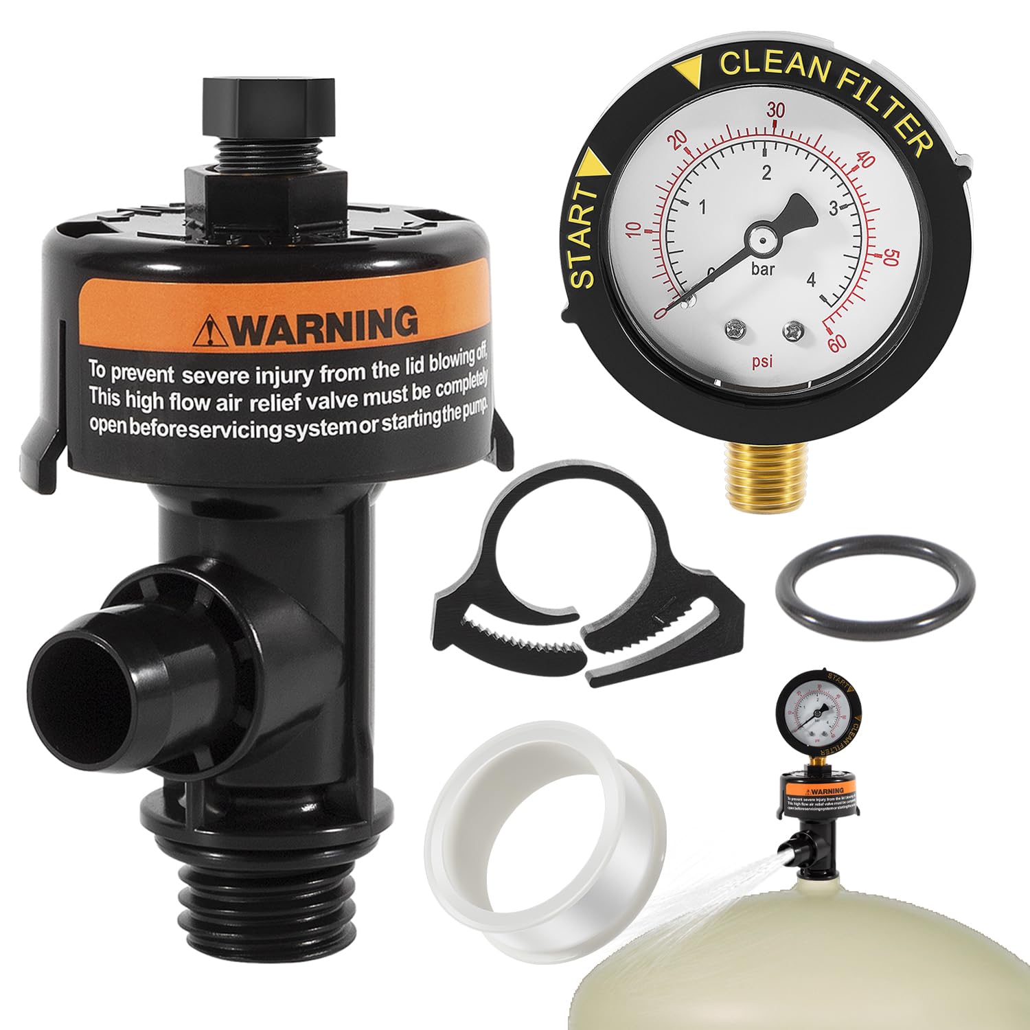 Amazon.com: 98209800 High Flow Manual Relief Valve Replacement with ...
