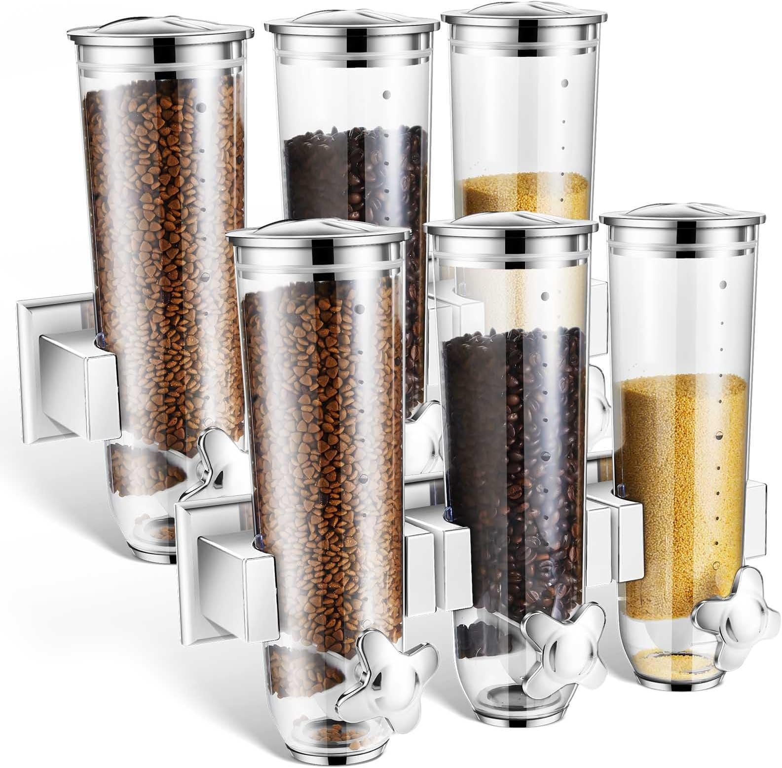 Amazon.com: Umigy Candy Dispenser Wall Mounted, Triple Dry Cereal ...