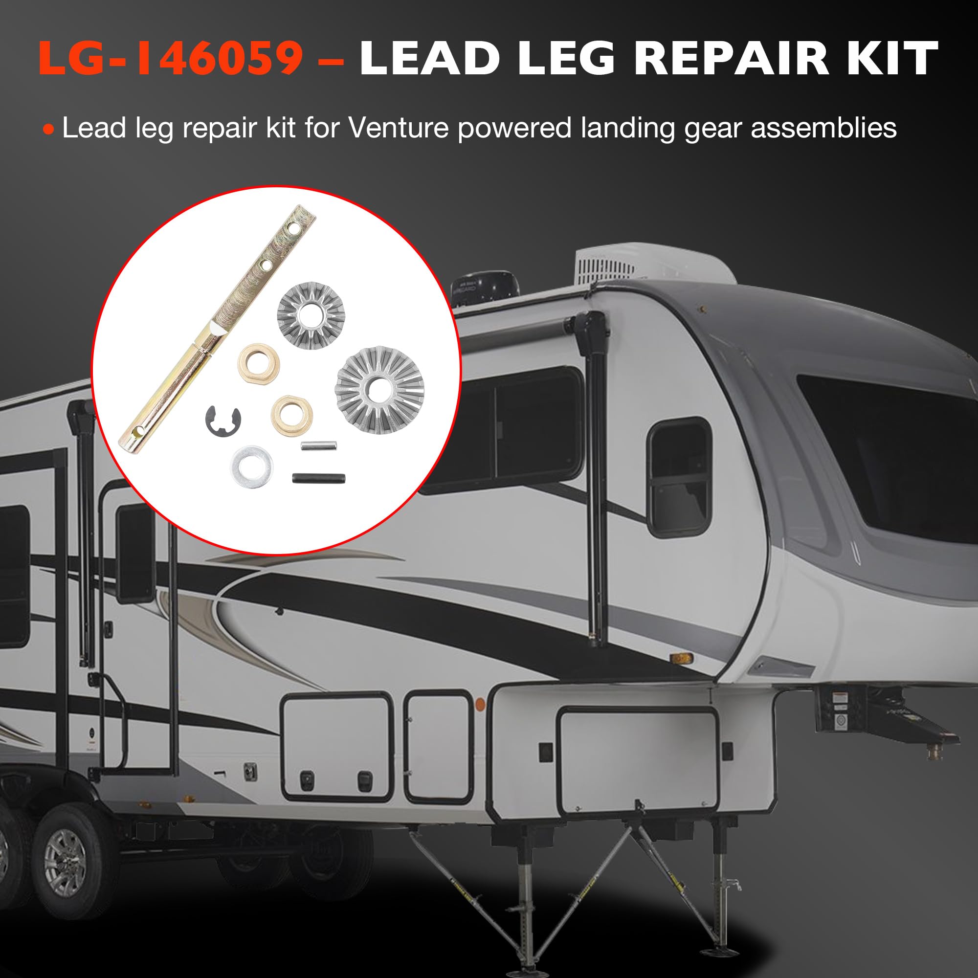 Snapklik.com : 146059 Power Landing Gear Repair Kit For 5th Wheel RV ...