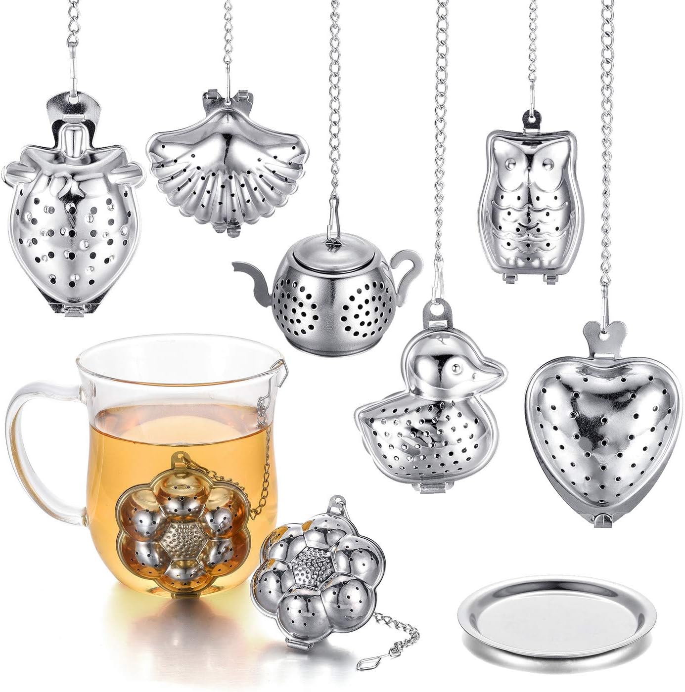 Amazon.com: 7 Pack Tea Infusers for Loose Tea Stainless Steel Tea ...
