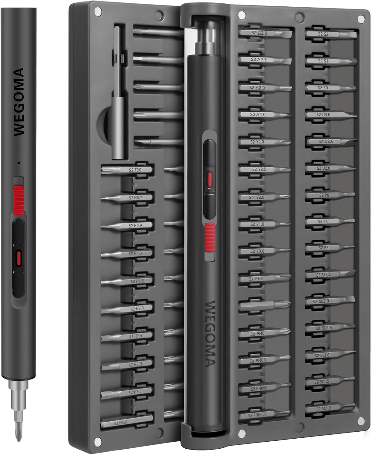 Amazon.com: WEGOMA Mini Electric Screwdriver Set,55 in 1 S2 Magnetic ...