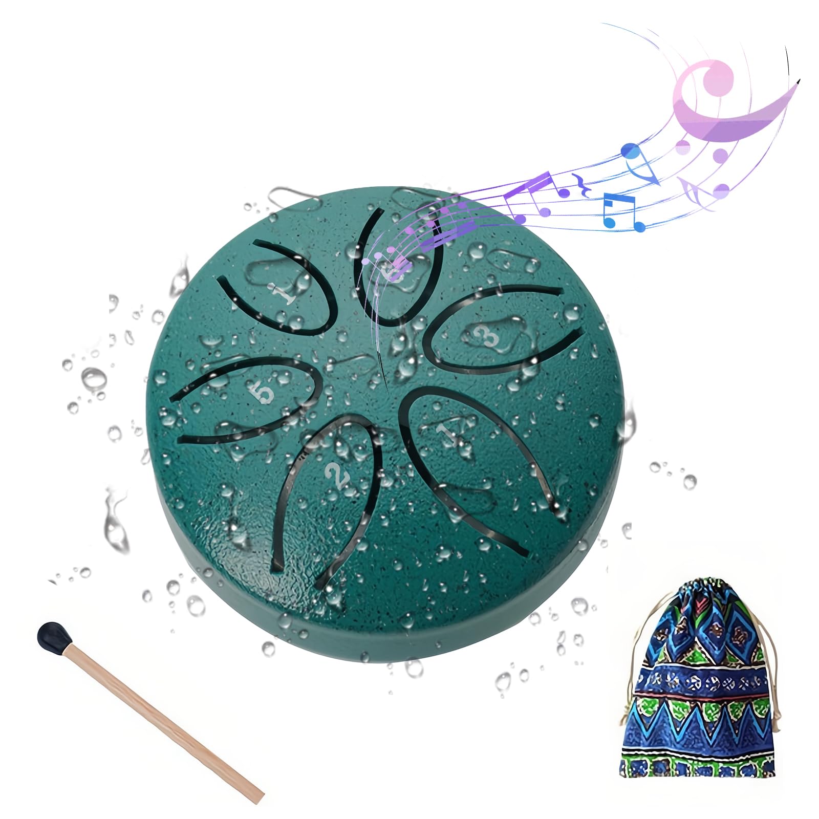 Amazon.com: Rain Drum for Outside,Mini Rain Chime Drum,3 Inches 6 Notes ...