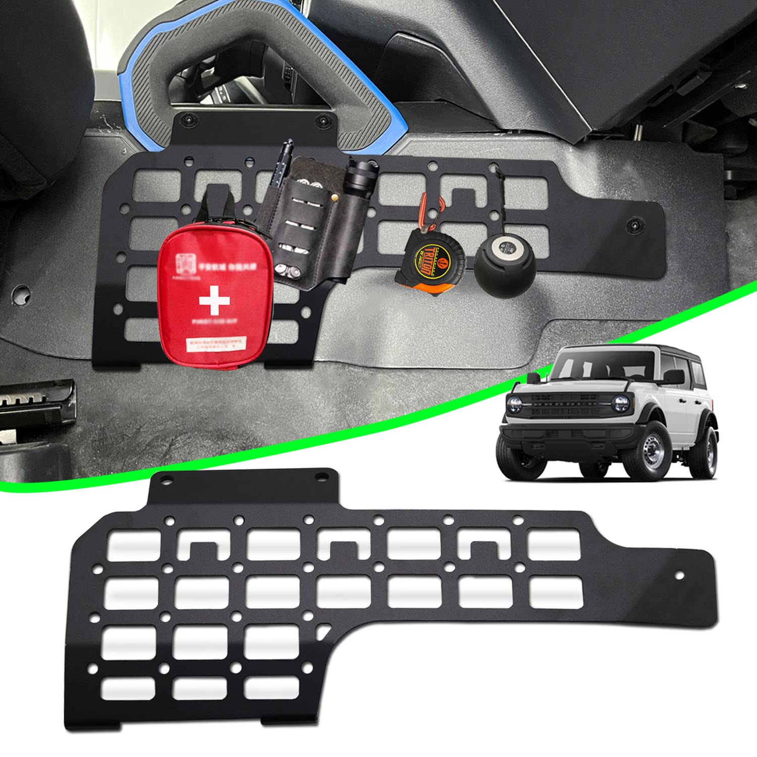 Snapklik.com : ANMOSVO Center Console Molle Panel For Ford Bronco 2025 ...