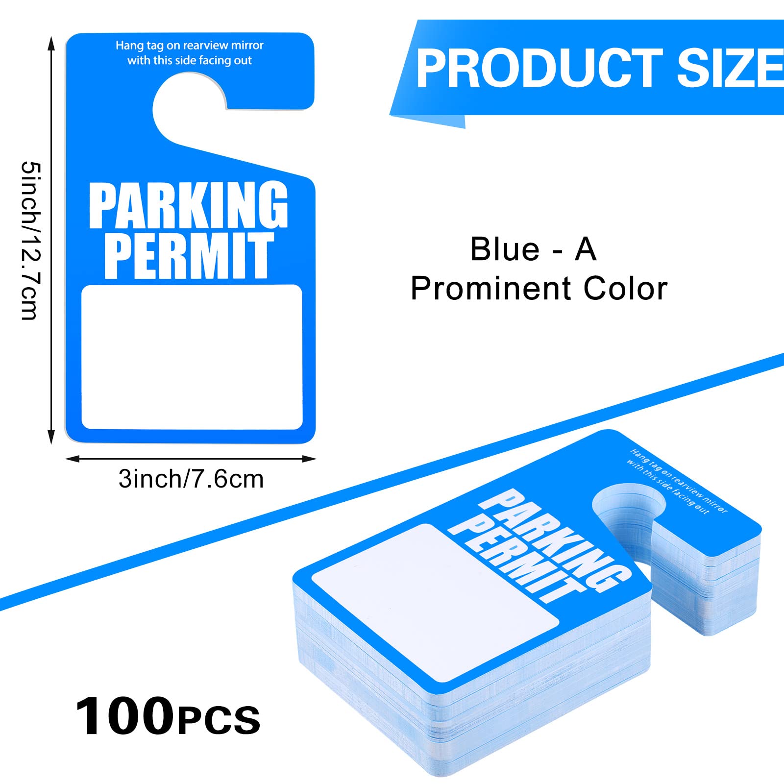 Snapklik.com : 100 Pack Parking Permit Hang Tags Plastic Parking ...