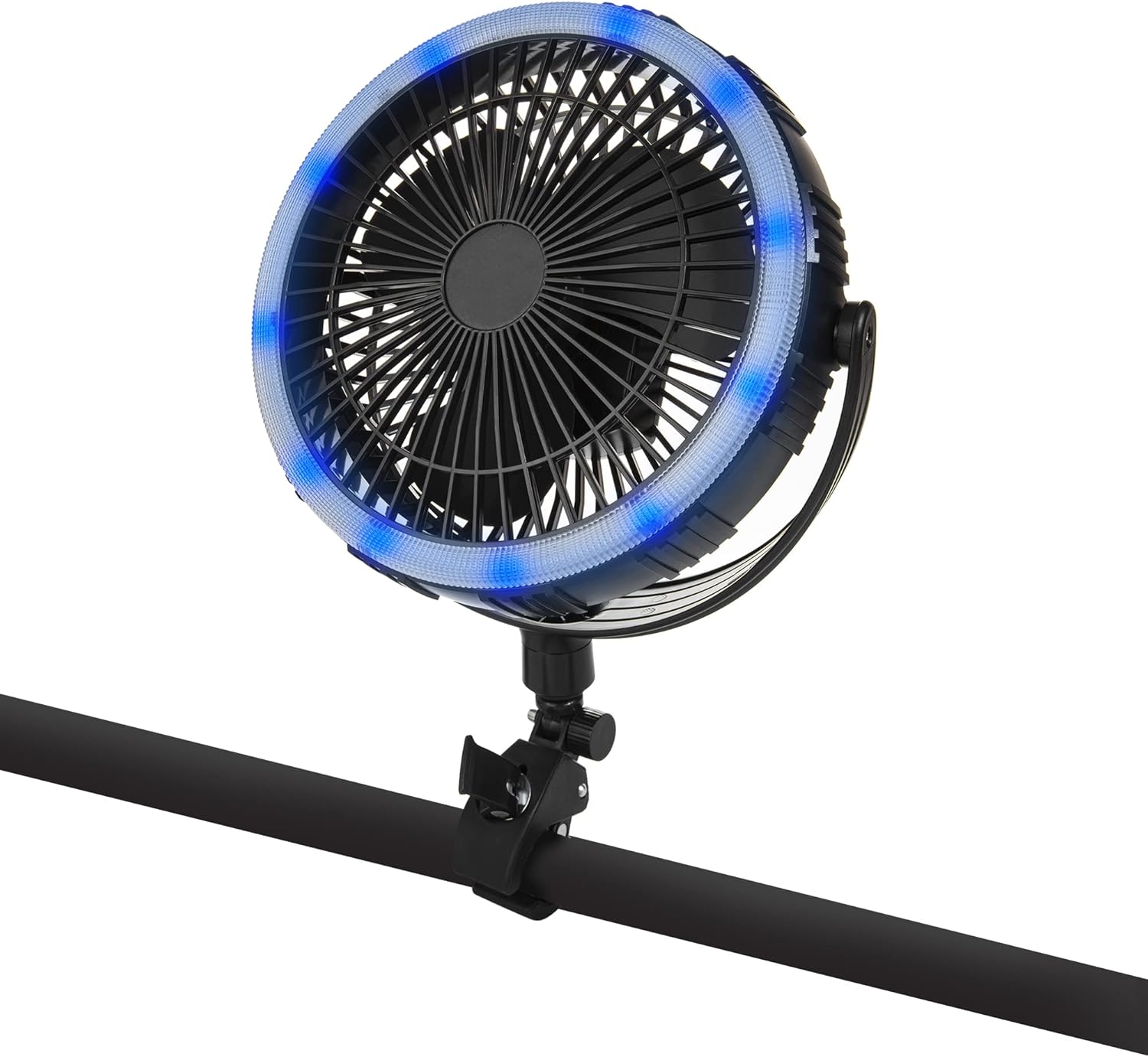 8″ Ventilation Fan with LED Grow Light, 3 Speeds 3 Light Modes with Red ...
