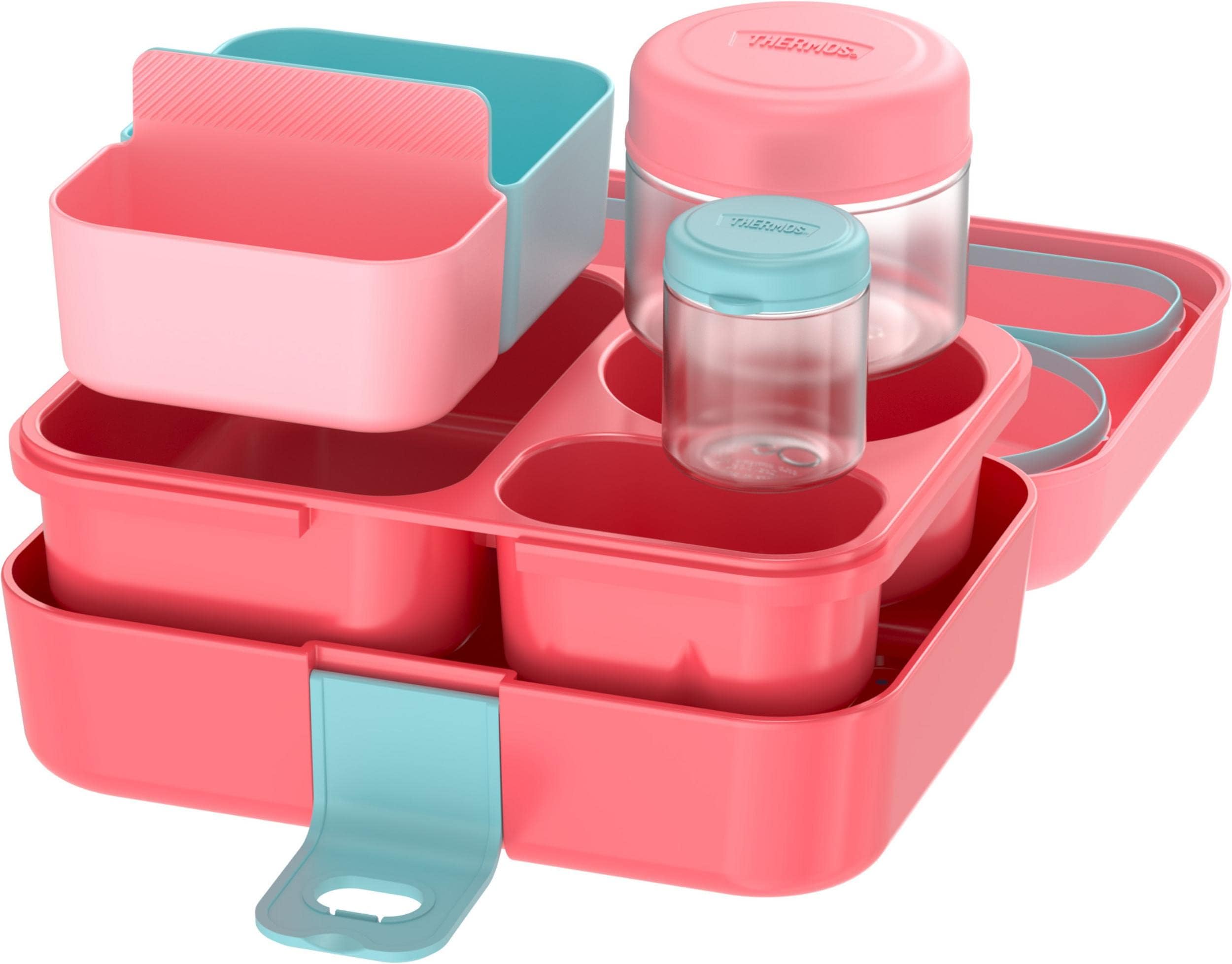 Amazon.com: THERMOS Kids Freestyle 8 Piece Food Storage Kit, Pink/Peach ...
