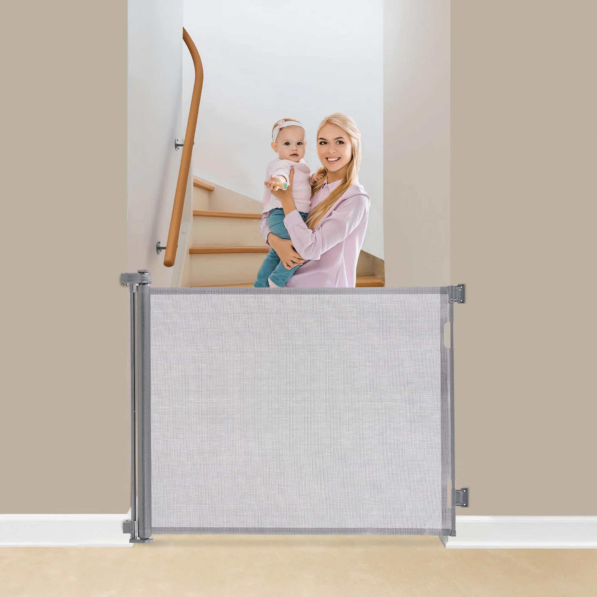 Extra Tall Retractable Mesh Pet Gate at Sue Alexander blog