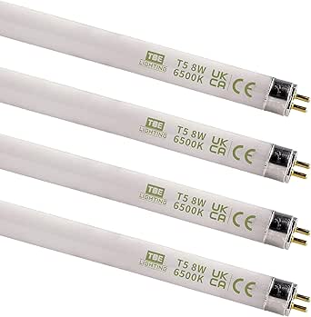 TBE LIGHTING 8w / 12 inch Daylight White 6500K Tubes - F8T5/D Fluorescent Tube Lamps 288mm / 12 ...