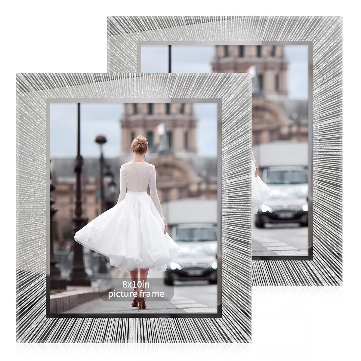 Amazon.com - Flocey 8x10 Picture Frame Glass 2 Pack, Sparkly Glitter ...