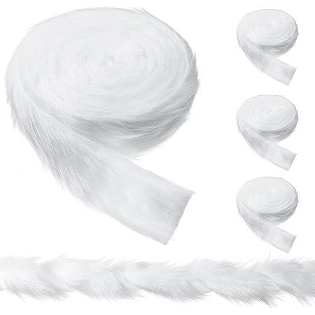Amazon.com: Beavorty Fabric Trim Christmas Faux Fur Trim Ribbon DIY ...