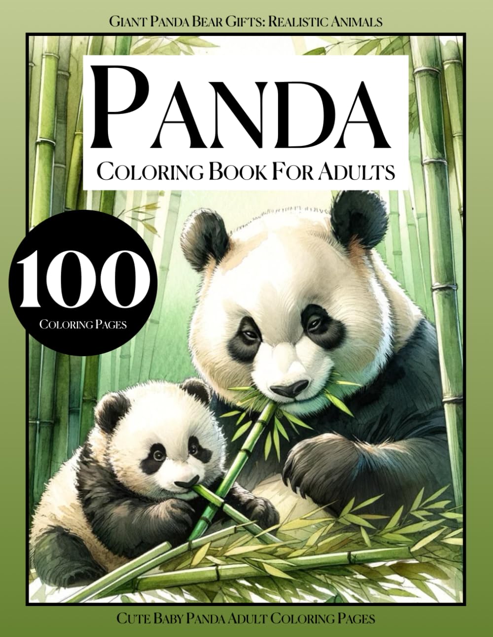 Amazon.com: Panda Coloring Book for Adults, Giant Panda Bear Gifts ...