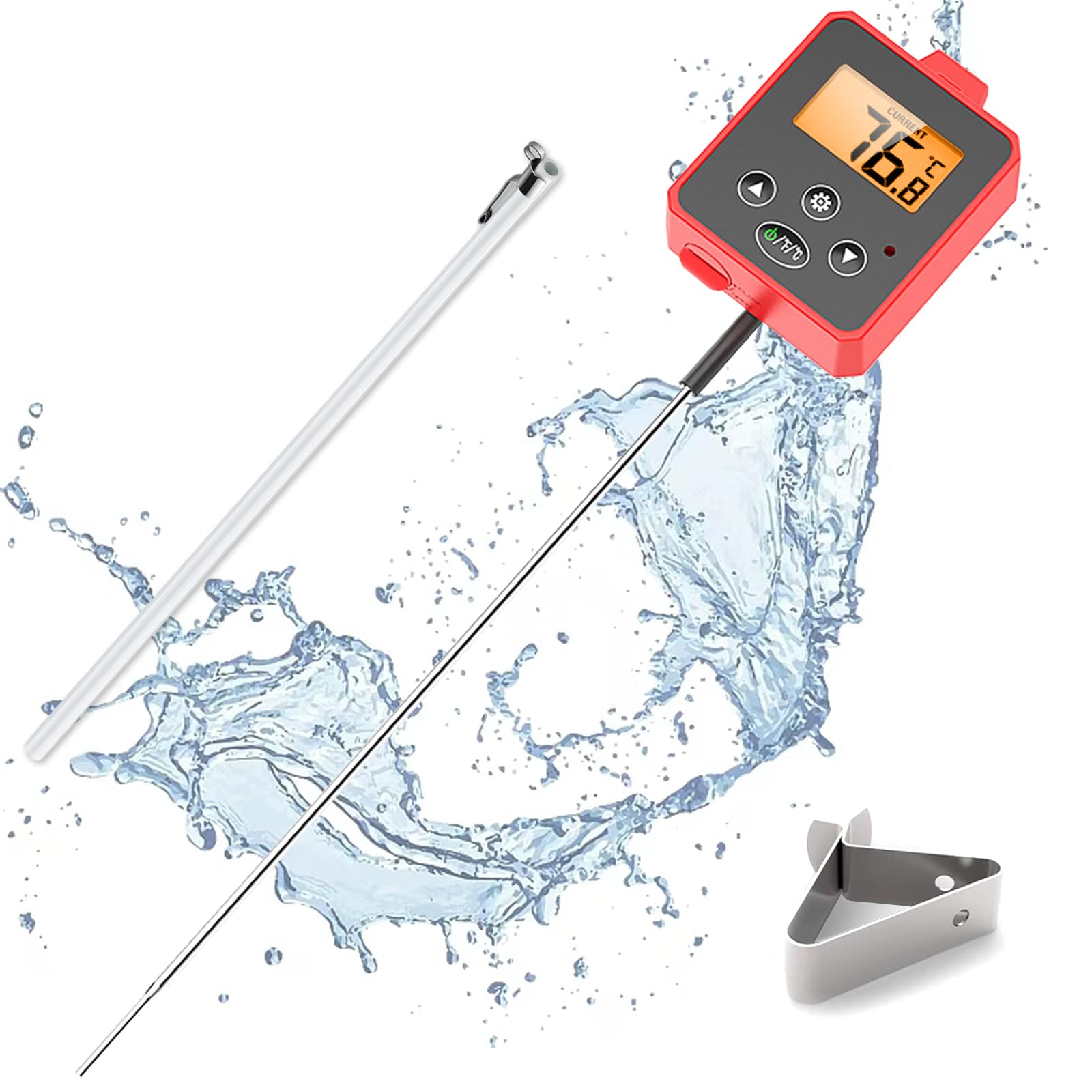 Waterproof Digital Candy Thermometer, Instant Read Food Cooking Meat ...
