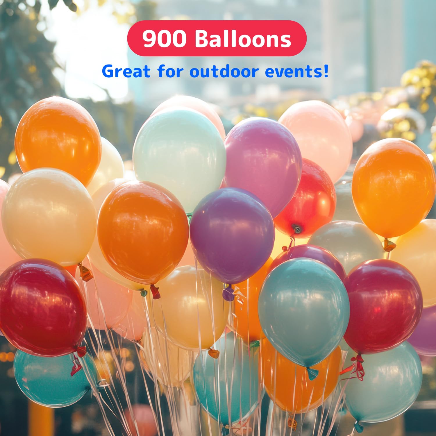 Snapklik.com : PREXTEX 12-Inch Latex Balloons 900 Pack - Assorted Multi ...