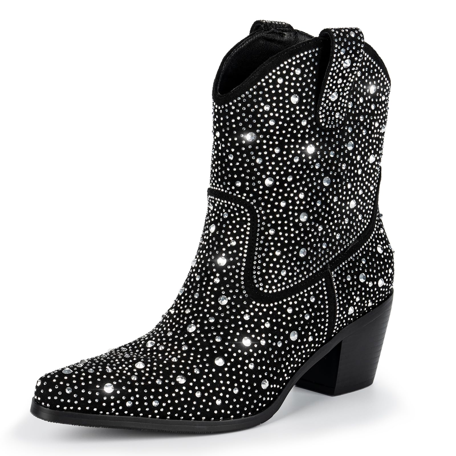 Amazon.com | Lumeheel Rhinestone Cowboy Boots for Women - Sparkly ...