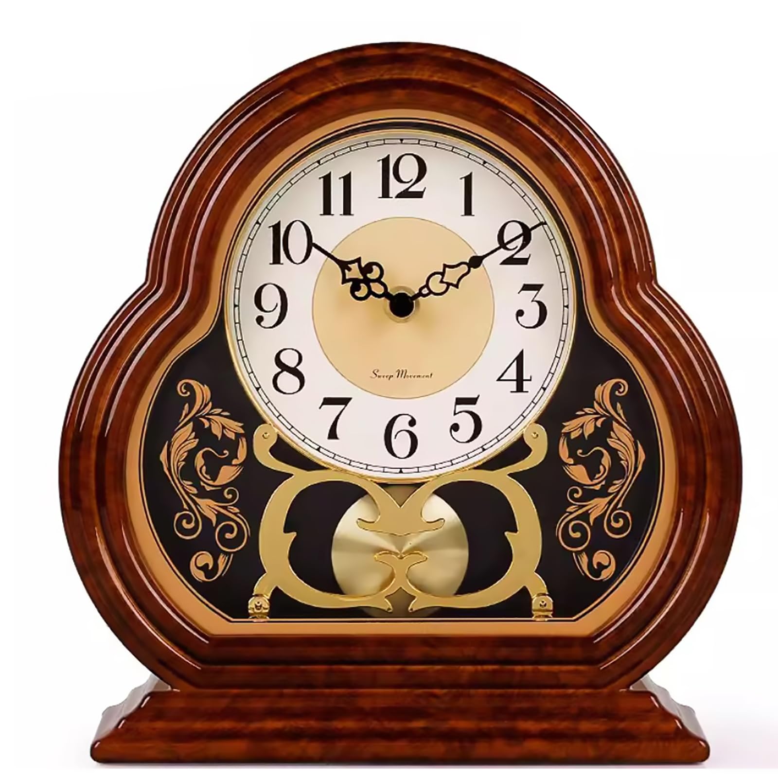 Amazon.com: SUZEPER Mantel Clock Battery Operated, Wooden Mantle Clocks ...