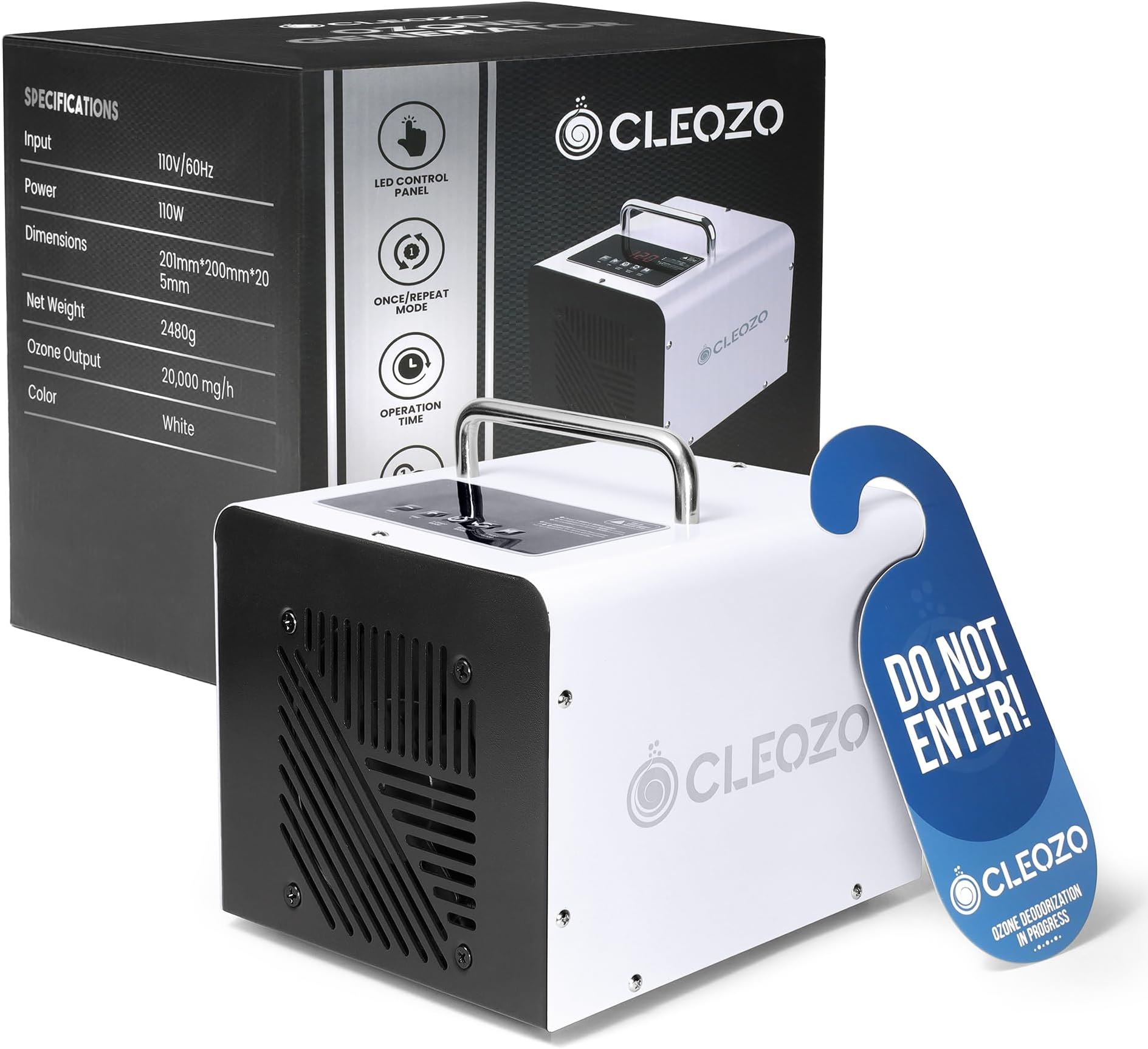Amazon.com: CLEOZO Ozone Generator 20,000 mg/h – Ozone Machine Odor Removal Eliminate Odors ...